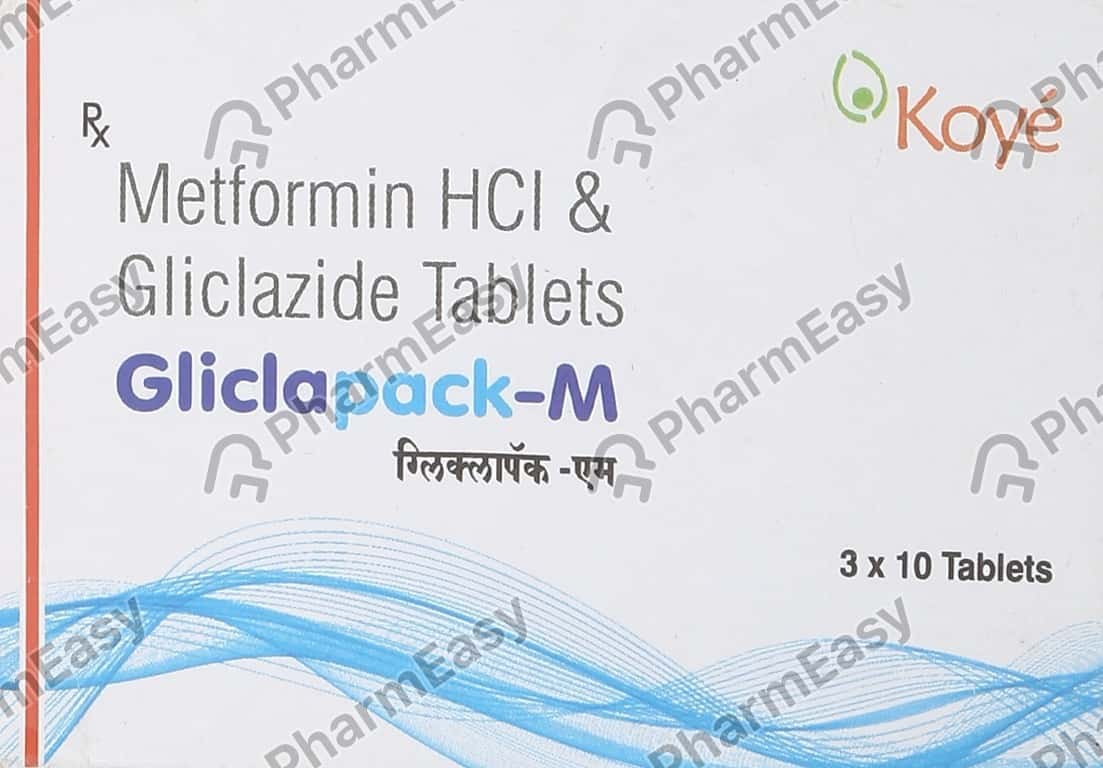 Gliclapack M Strip Of 10 Tablets: Uses, Side Effects, Price & Dosage ...