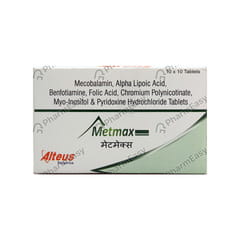 Buy Metmax Strip Of 10 Tablets Online at Flat 18% OFF* | PharmEasy