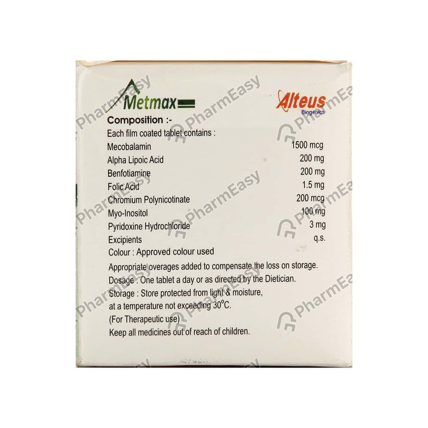 Buy Metmax Strip Of 10 Tablets Online at Flat 18% OFF* | PharmEasy