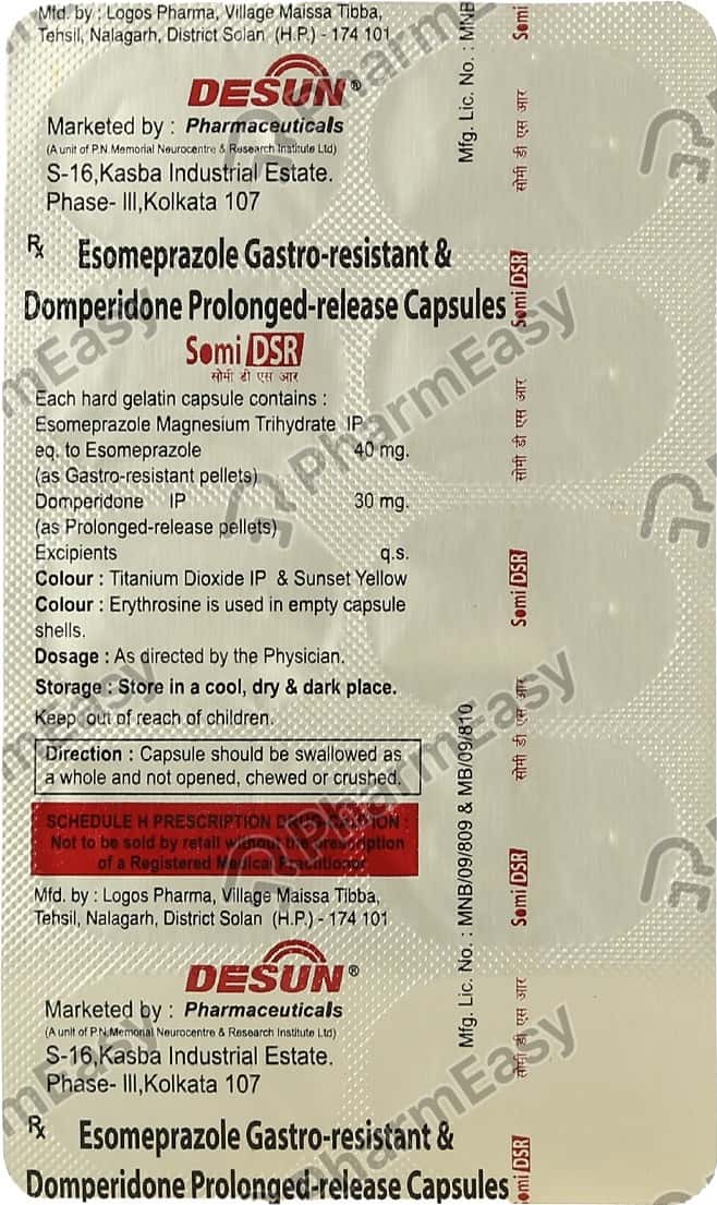 Somi Dsr Strip Of 10 Capsules: Uses, Side Effects, Price & Dosage ...