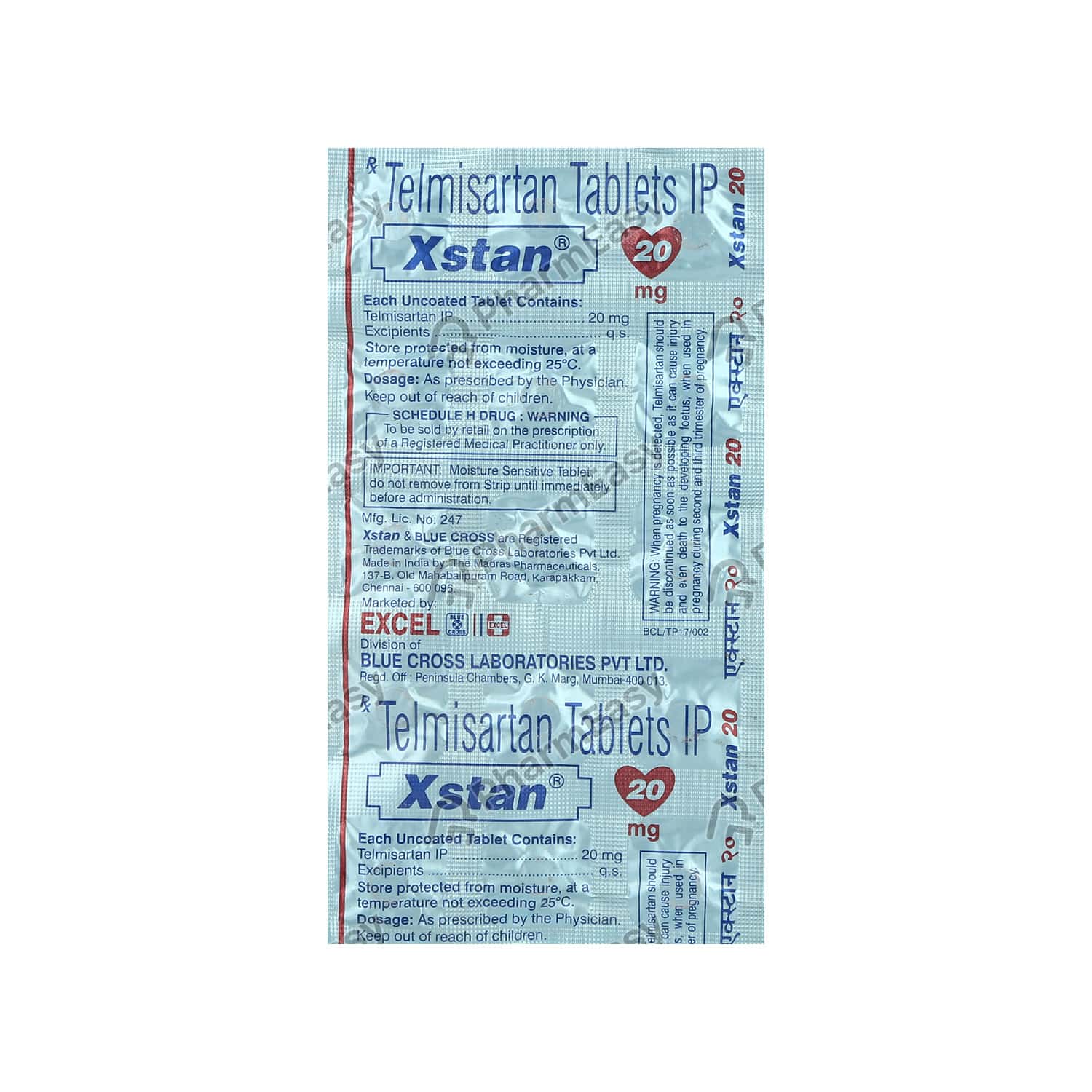 Xstan 20 MG Tablet (15) - Uses, Side Effects, Dosage, Composition ...