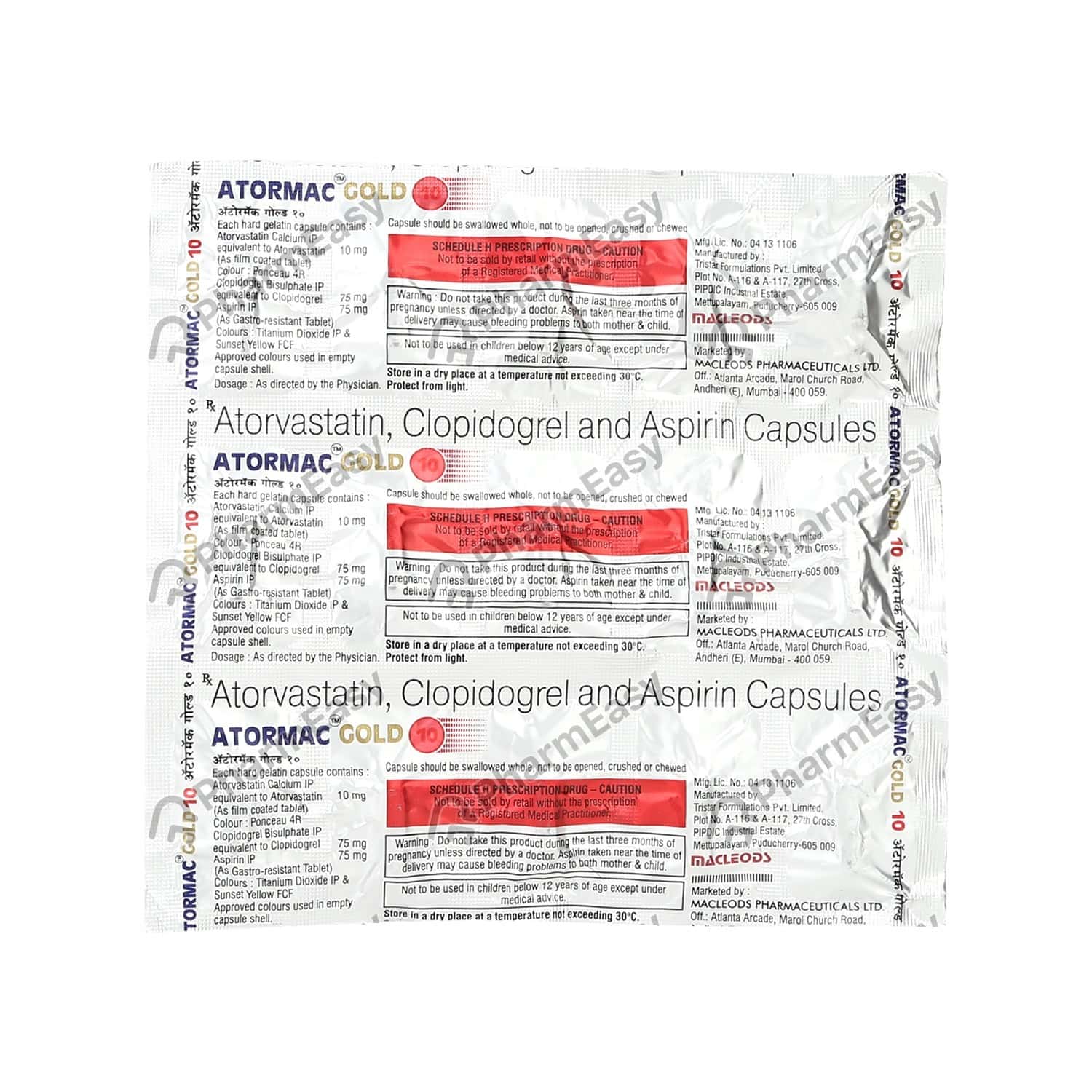 Buy Atormac Gold 10mg Strip Of 15 Capsules Online at Flat 18% OFF ...