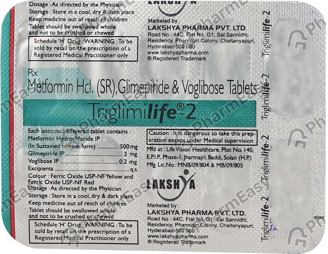 Triglimilife 2mg Strip Of 10 Tablets: Uses, Side Effects, Price ...