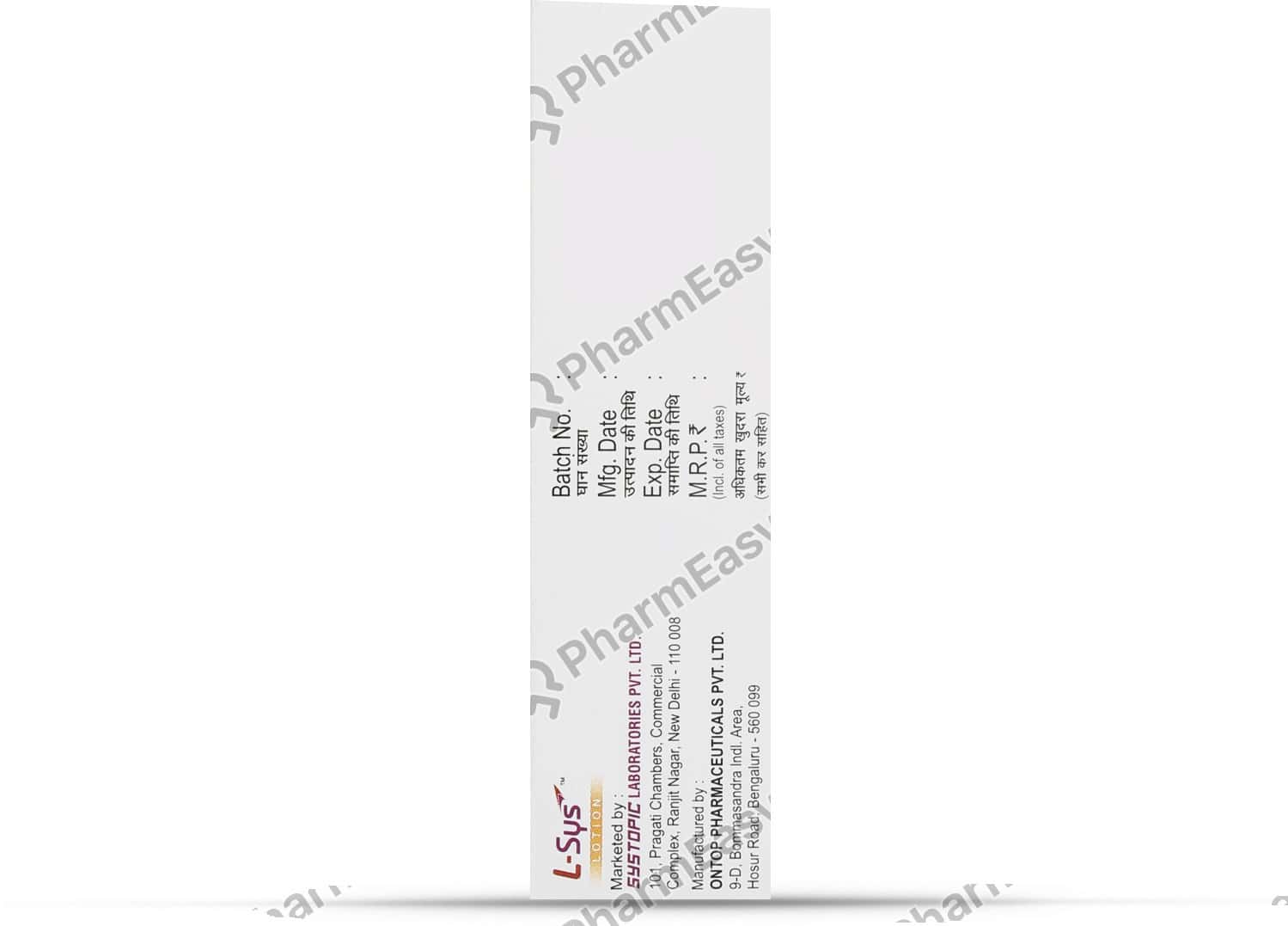 L Sys 1 %W/V Lotion (30): Uses, Side Effects, Price, Dosage ...