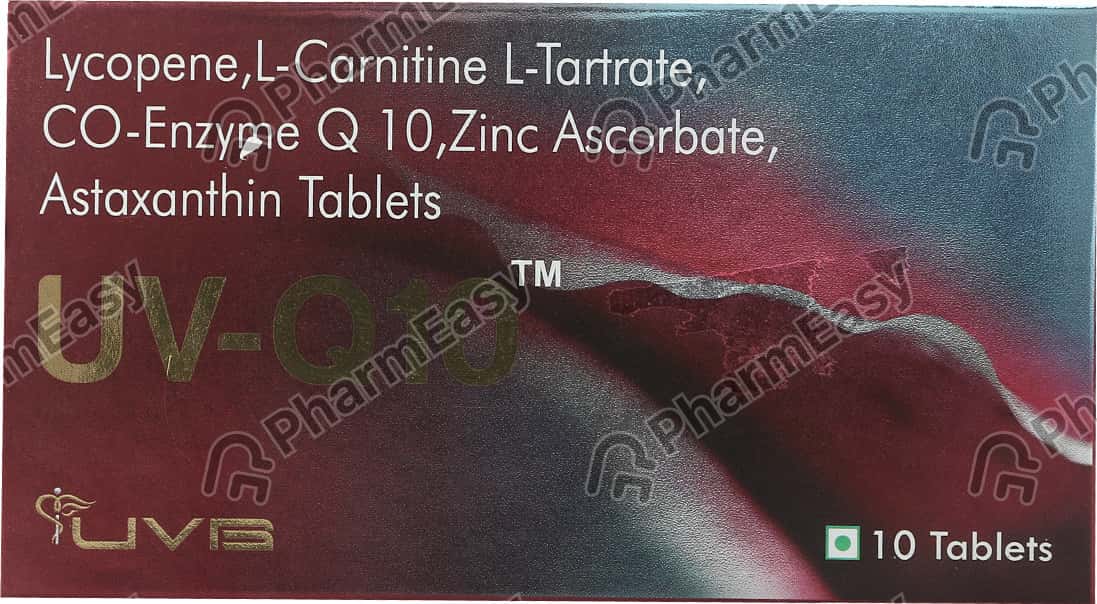 Buy Uv Q 10 Strip Of 10 Tablets Online at Flat 15% OFF | PharmEasy