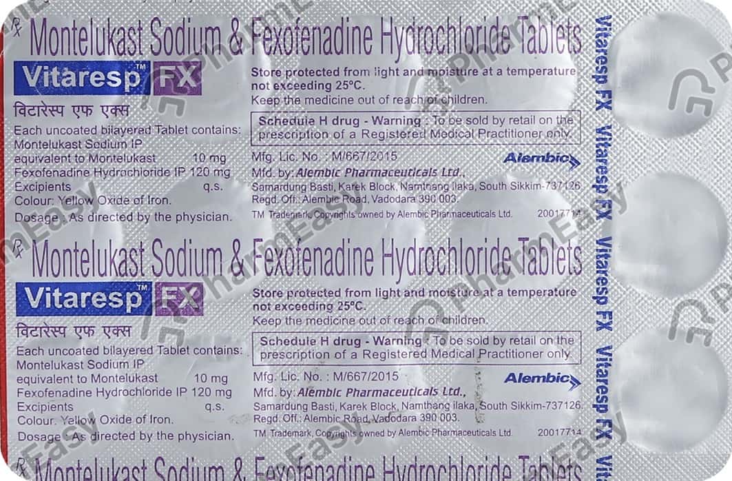 Vitaresp Fx Strip Of 15 Tablets: Uses, Side Effects, Price & Dosage ...
