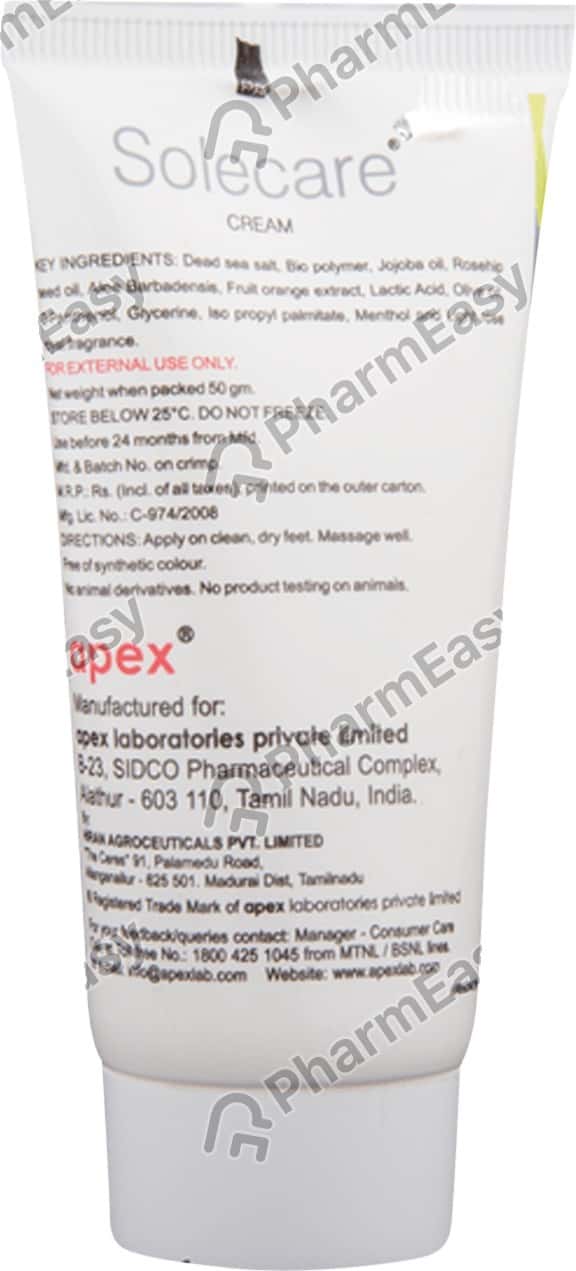 Buy SOLECARE CREAM 50GM Online & Get Upto 60% OFF at PharmEasy