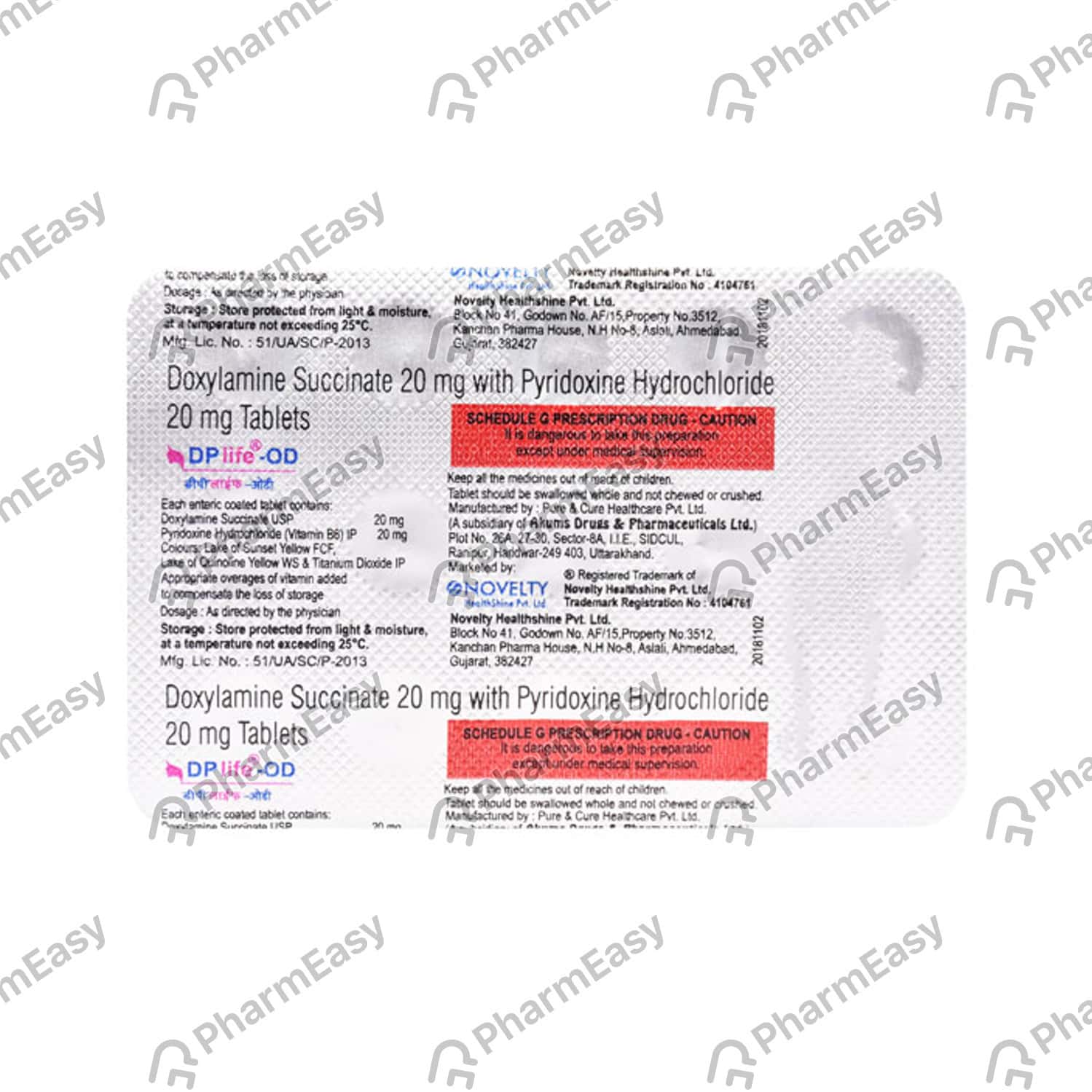 Dp Life Od Strip Of 15 Tablets: Uses, Side Effects, Price & Dosage ...