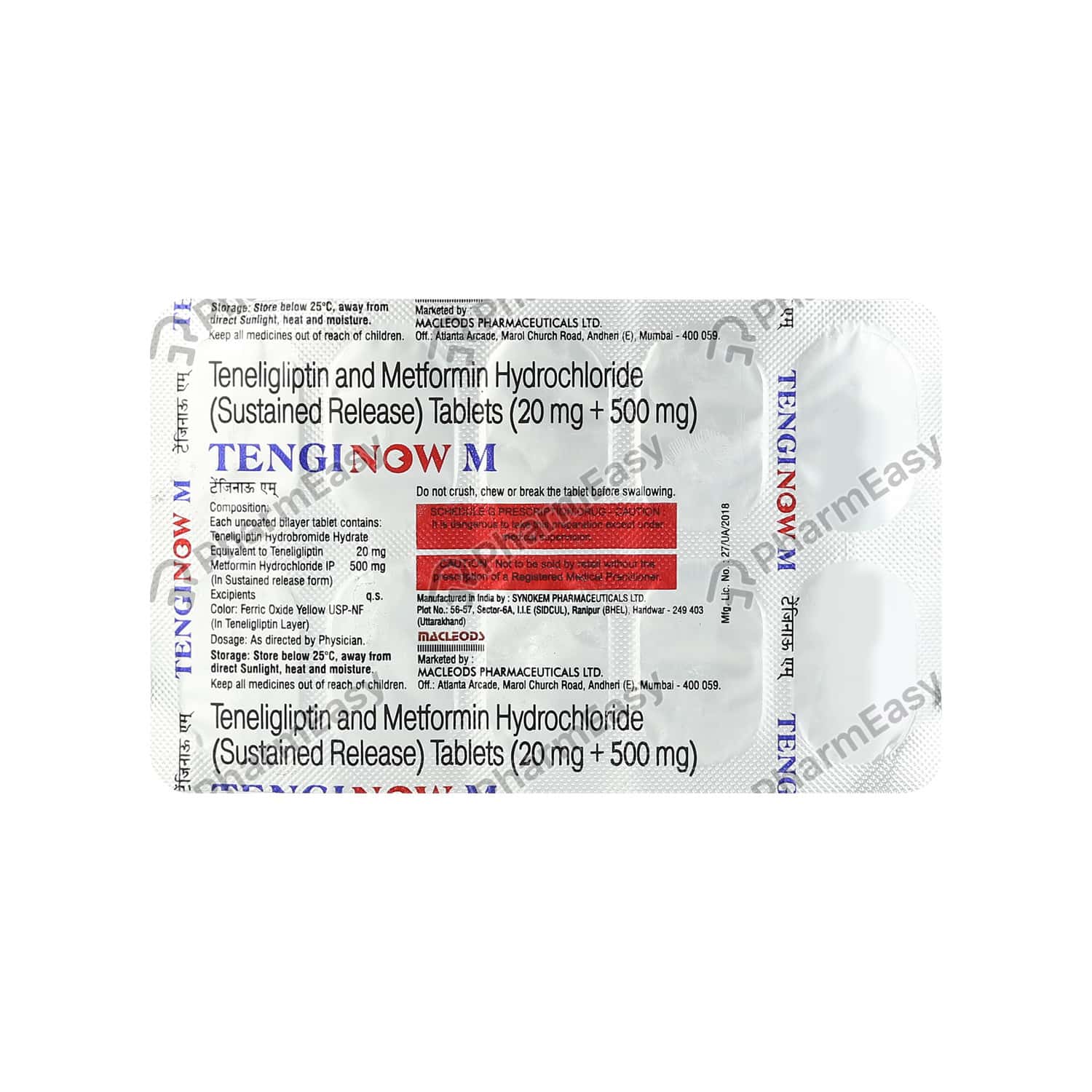 Tenginow M Tab 10'S - Uses, Side Effects, Dosage, Composition & Price ...