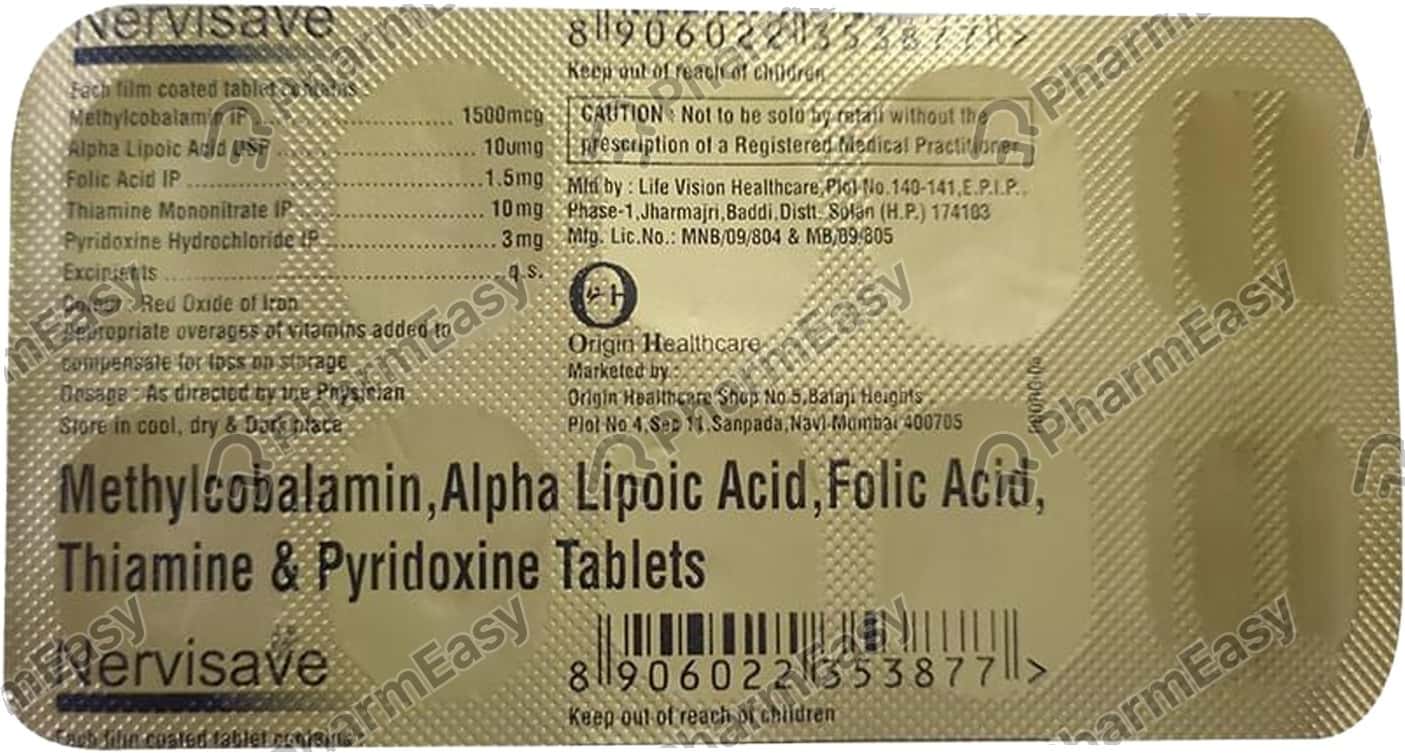 Nervisave P Capsules 10'S: Uses, Side Effects, Price, Dosage ...