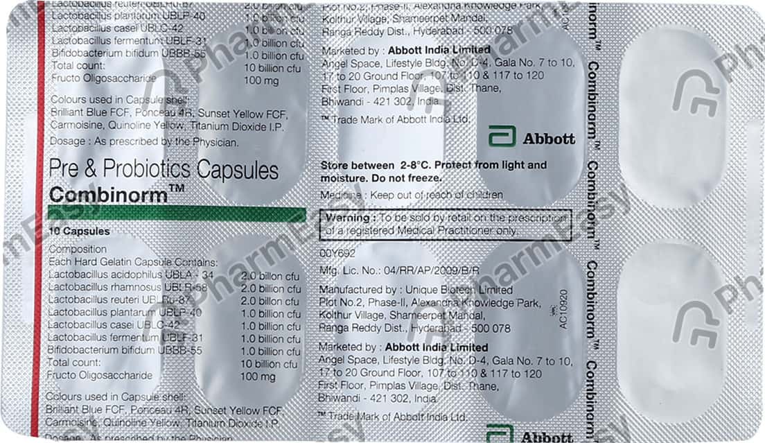 Buy Combinorm Strip Of 10 Capsules Online at Flat 15% OFF | PharmEasy