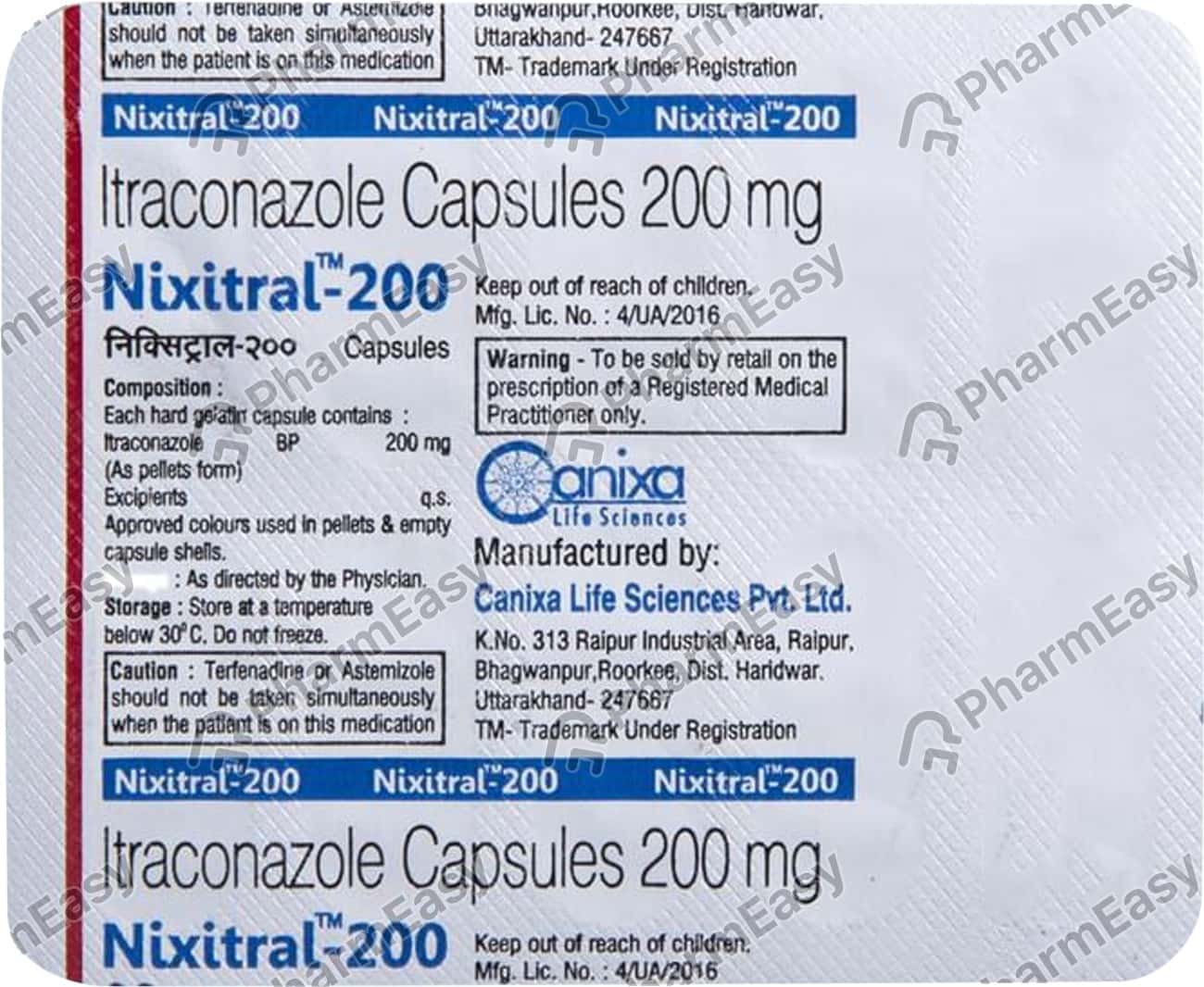 Nixitral 200 MG Capsule (10): Uses, Side Effects, Price, Dosage ...