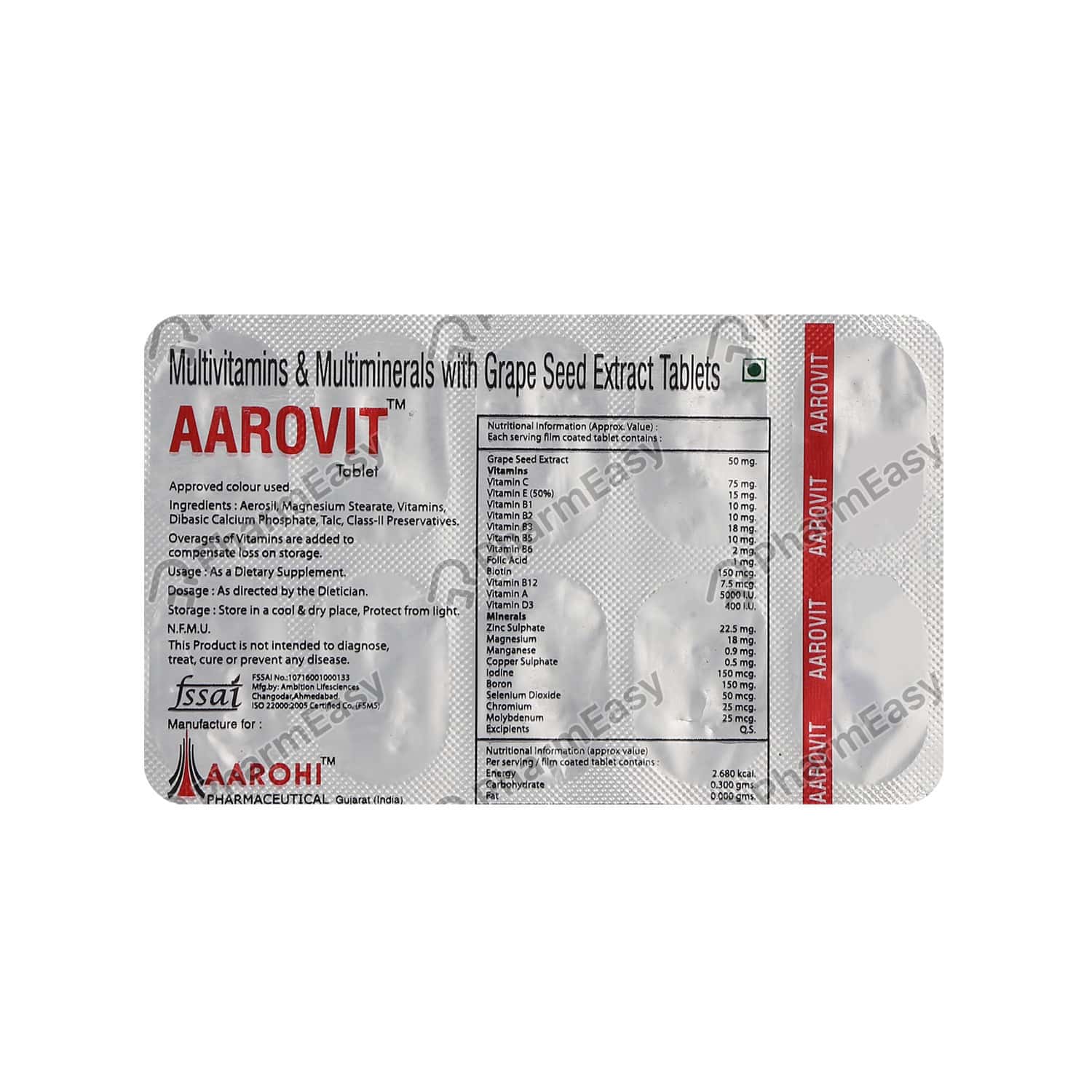 Buy Aarovit Tablet (10) Online at Flat 18% OFF* | PharmEasy