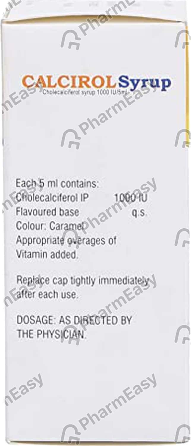 Calcirol 1000 IU/5ML Syrup (100): Uses, Side Effects, Price & Dosage ...