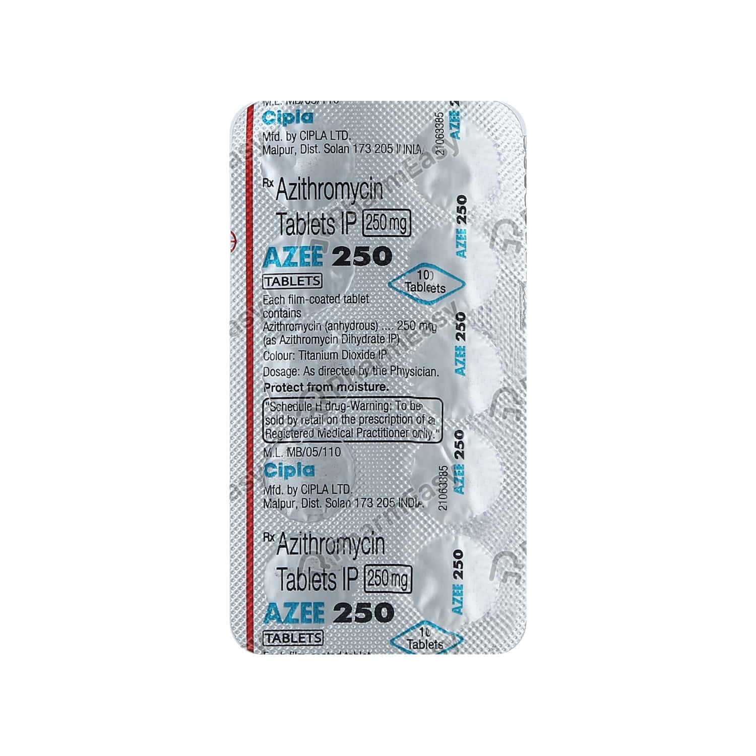 Buy Azee 250 MG Tablet (10) Online at Flat 18% OFF* | PharmEasy