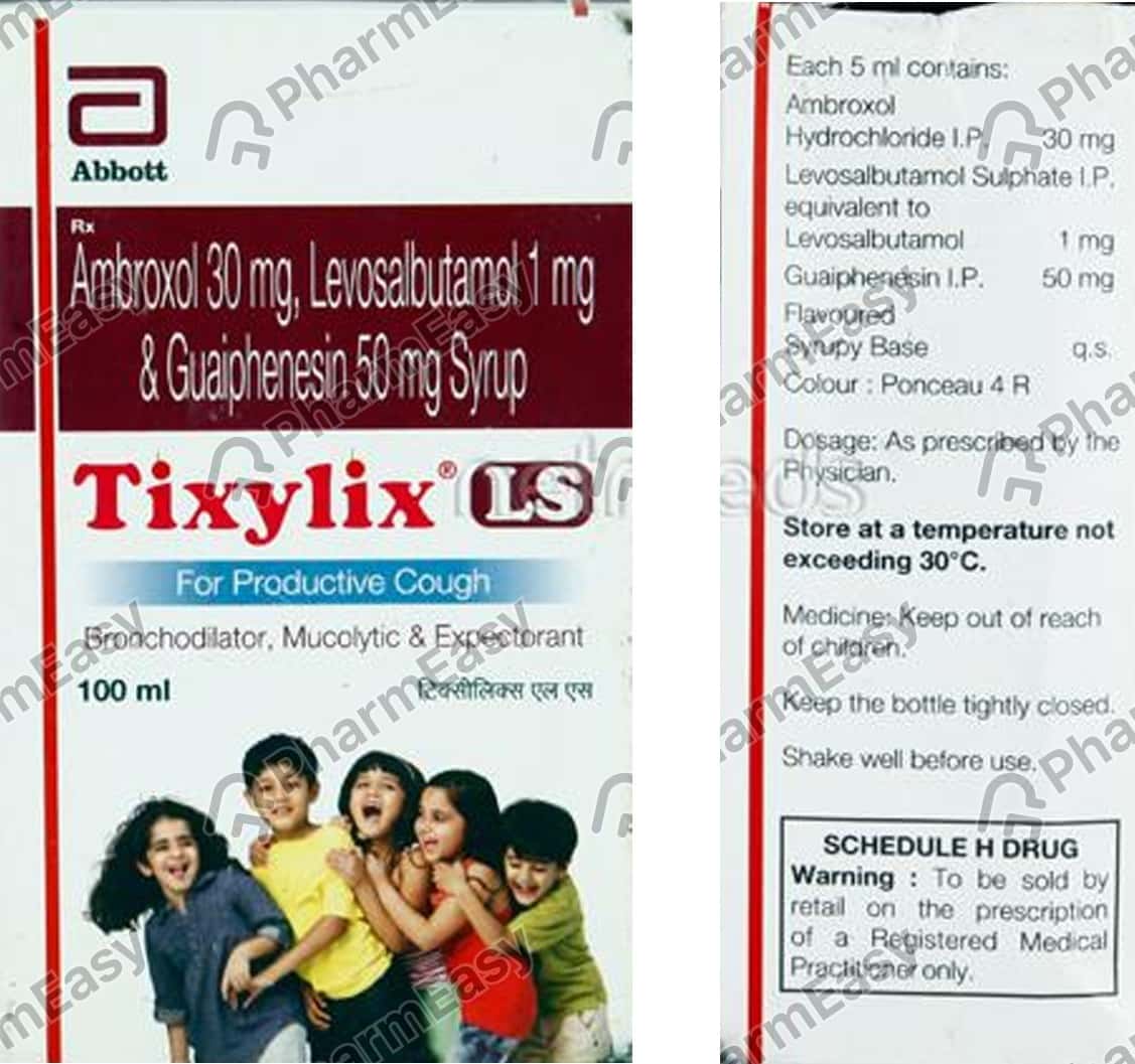 Tixylix Ls Syrup 100ml: Uses, Side Effects, Price & Dosage | PharmEasy