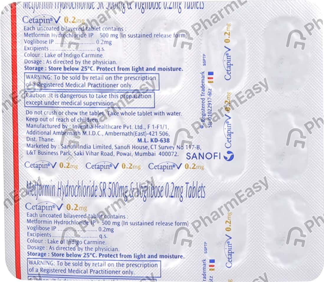 Cetapin V 0.2mg Strip Of 15 Tablets: Uses, Side Effects, Price & Dosage ...