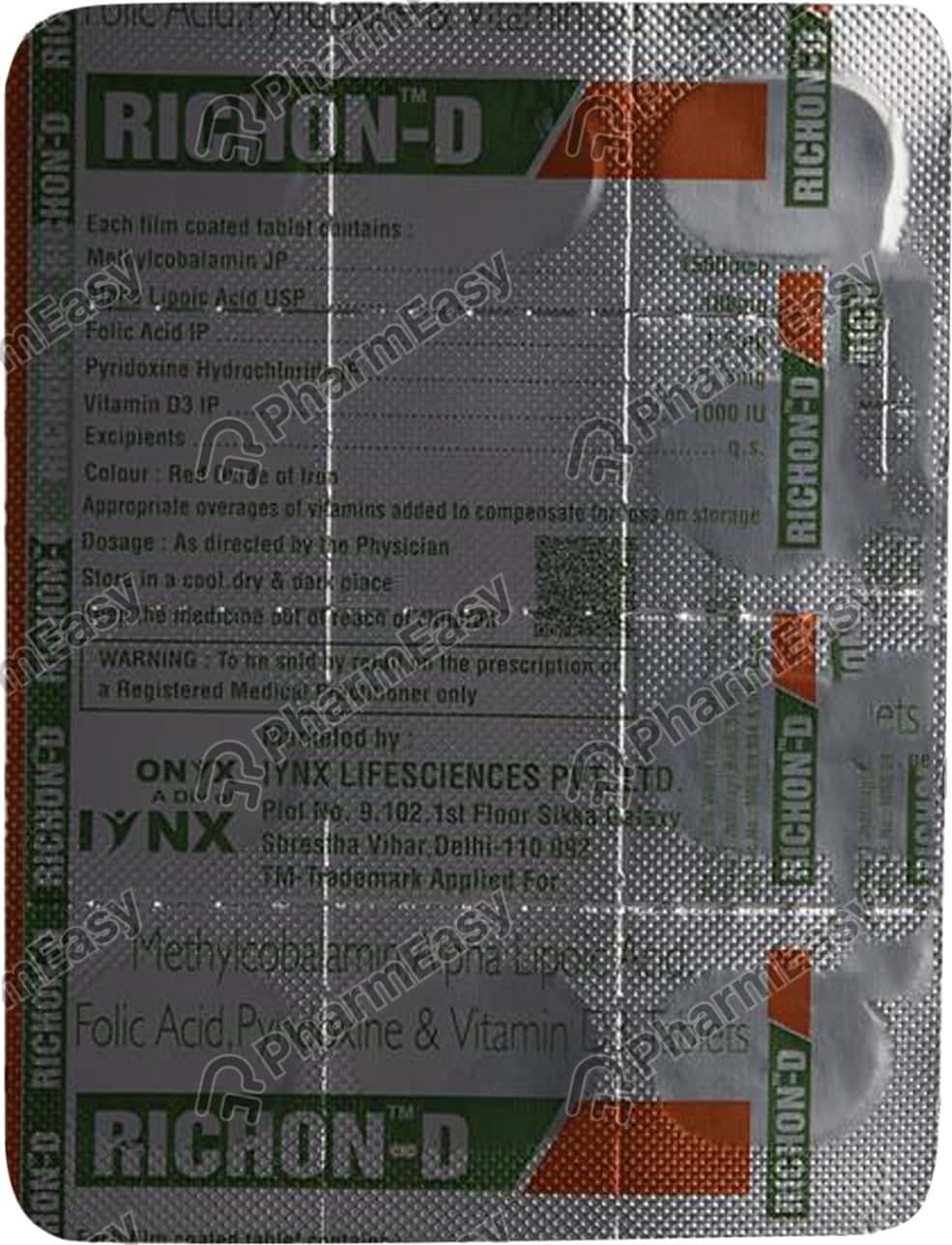 Richon D Strip Of 10 Tablets: Uses, Side Effects, Price & Dosage ...