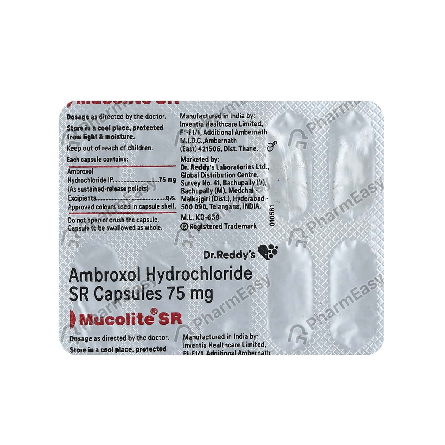 Buy Mucolite Sr 75mg Strip Of 10 Capsules Online at Flat 18% OFF ...