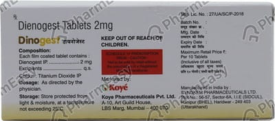 Dinogest 2 MG Tablet (10): Uses, Side Effects, Price & Dosage | PharmEasy