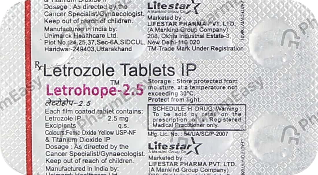 Letrohope 2.5 MG Tablet (5): Uses, Side Effects, Price & Dosage | PharmEasy