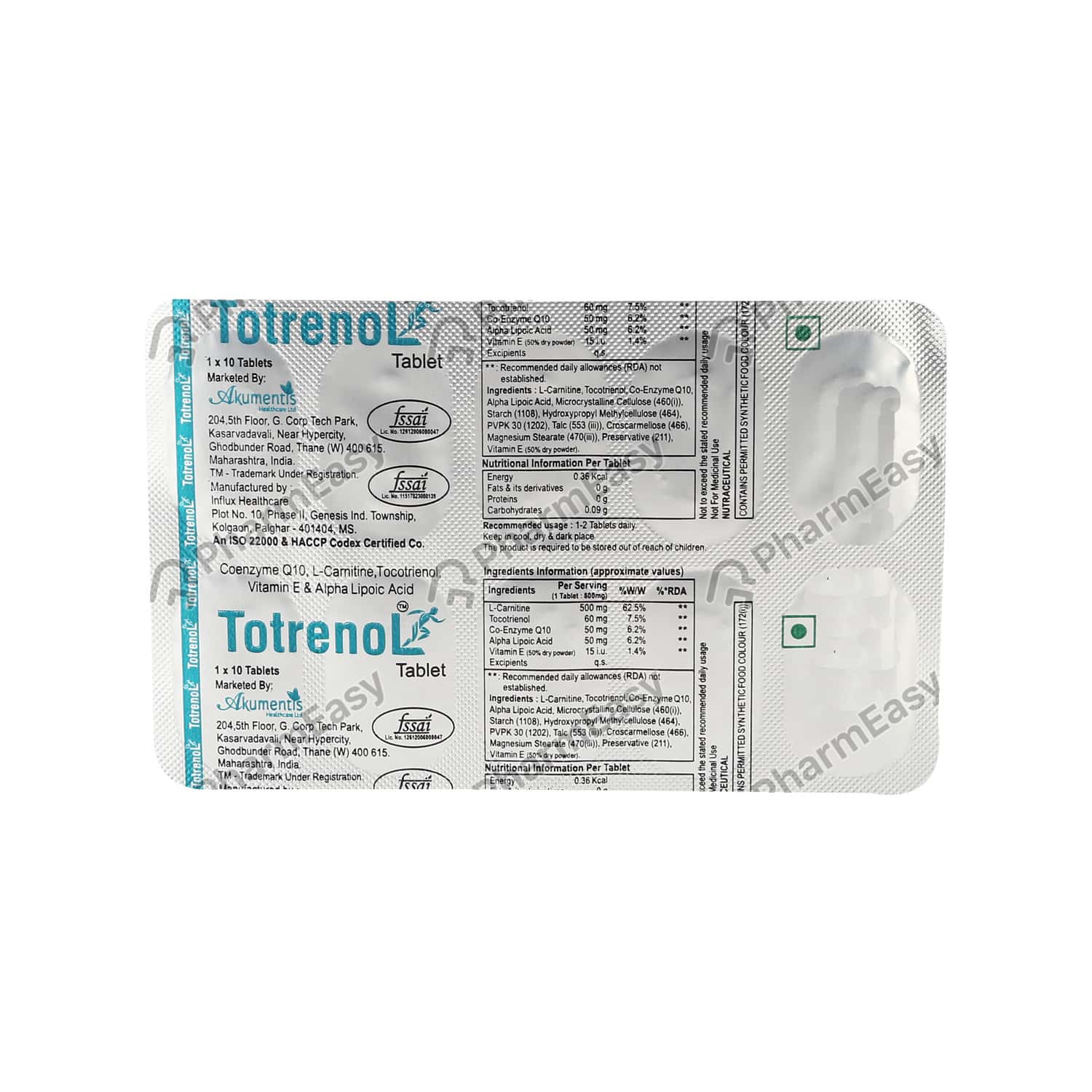 Buy Totrenol Tab 10'S Online at Flat 18% OFF* | PharmEasy