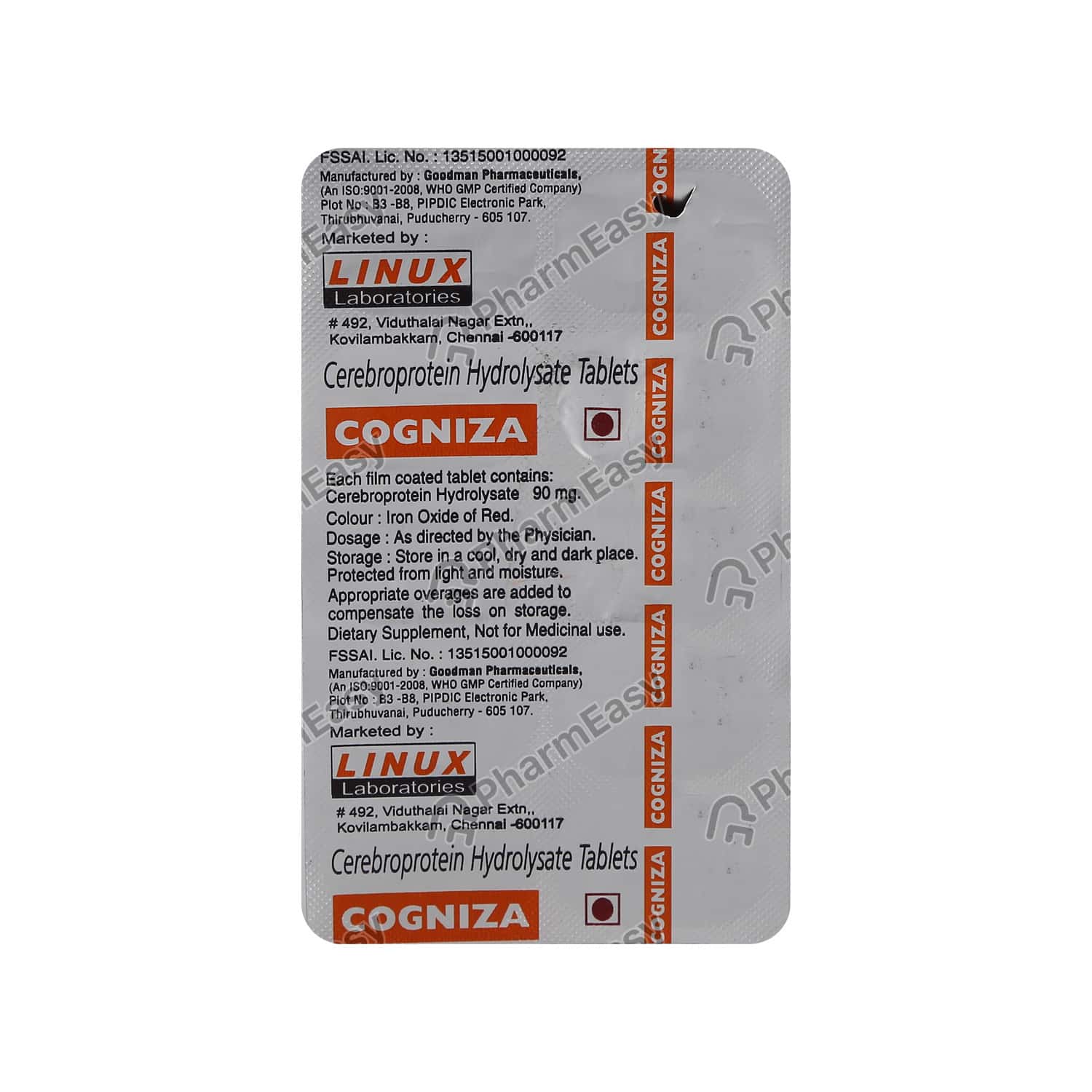 Buy Cogniza 90 MG Tablet (10) Online at Flat 18% OFF* | PharmEasy