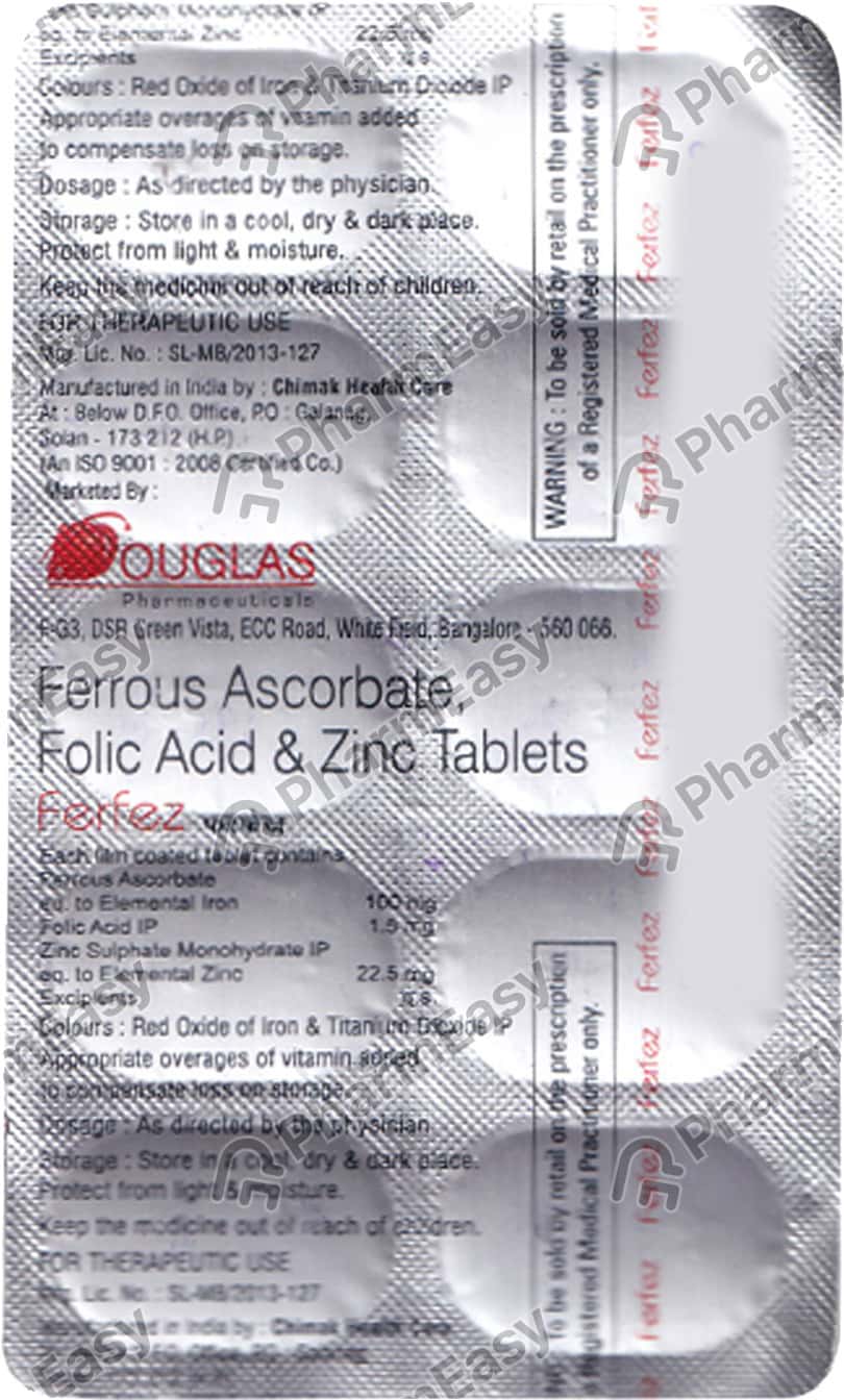 Ferfez Tablet (10): Uses, Side Effects, Price & Dosage | PharmEasy