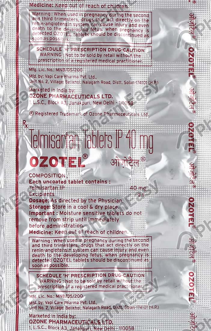 Buy Ozotel 40 MG Tablet (15) Online at Flat 15% OFF | PharmEasy