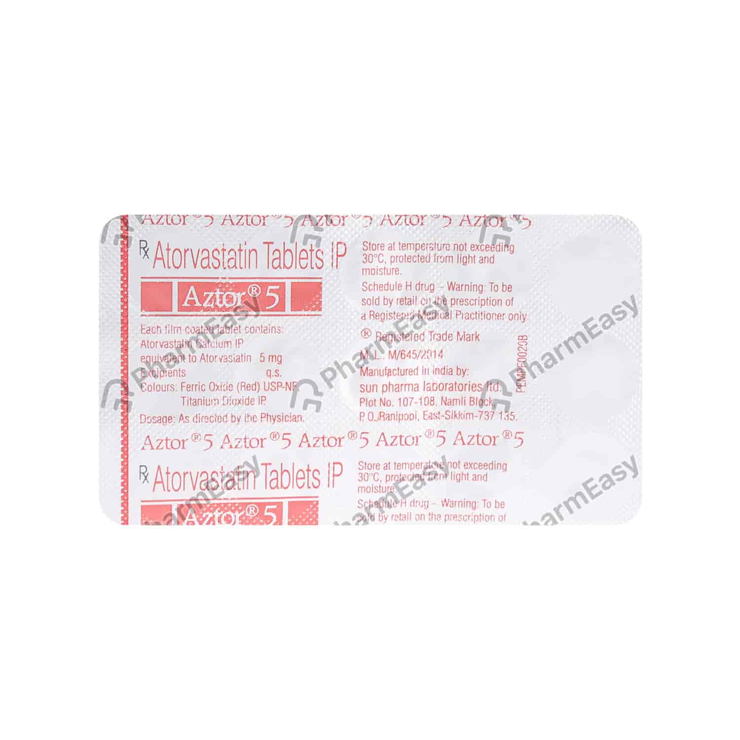 Aztor 5mg Tab 15'S - Uses, Side Effects, Dosage, Composition & Price ...