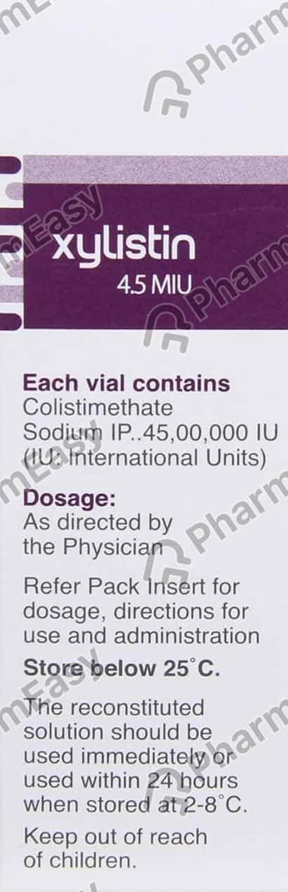 Xylistin 4500000 IU Powder For Injection (1): Uses, Side Effects, Price ...