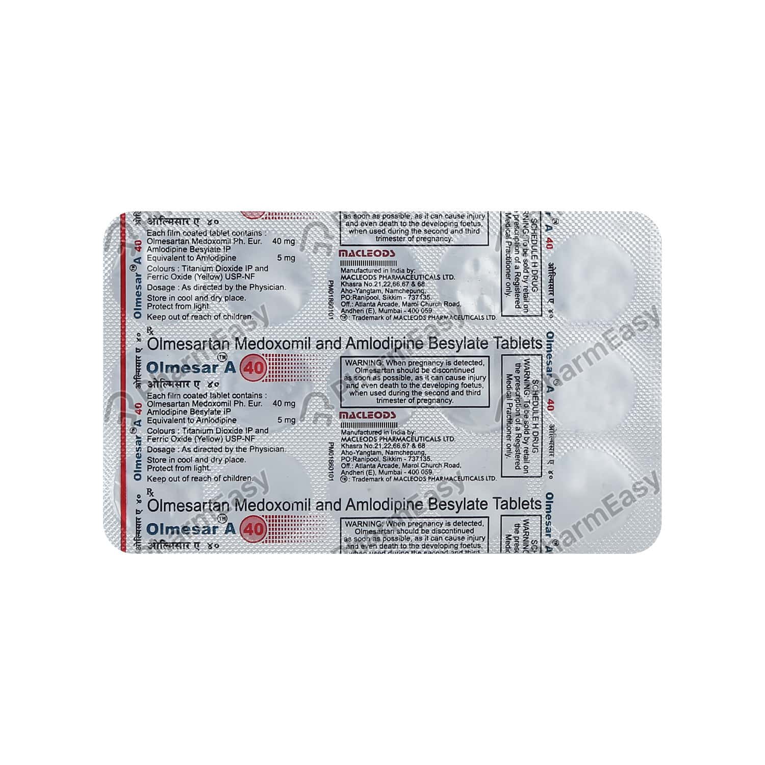 Olmesar A 40mg Strip Of 15 Tablets - Uses, Side Effects, Dosage ...