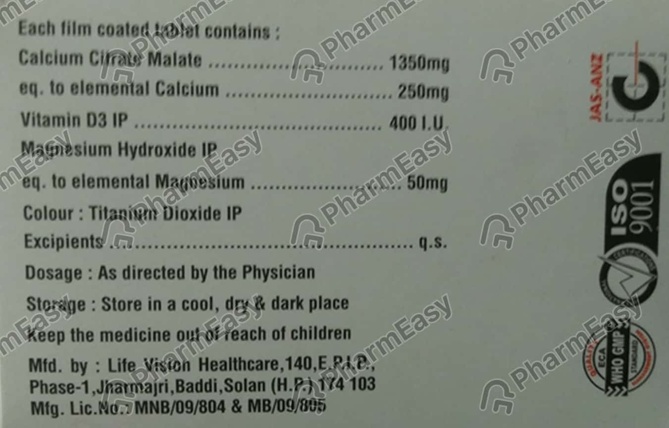 Calcite Cm Nf 250 MG Tablet (10): Uses, Side Effects, Price, Dosage ...