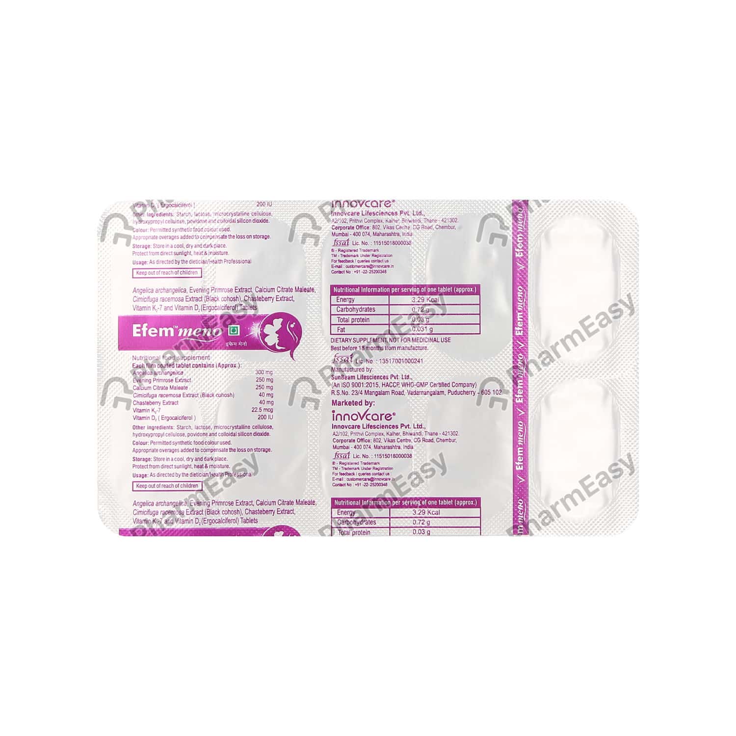 Buy Efem Meno Tablet (10) Online at Flat 18% OFF* | PharmEasy