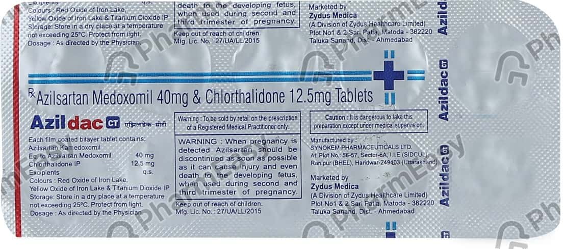 Azildac Ct Strip Of 10 Tablets: Uses, Side Effects, Price & Dosage ...