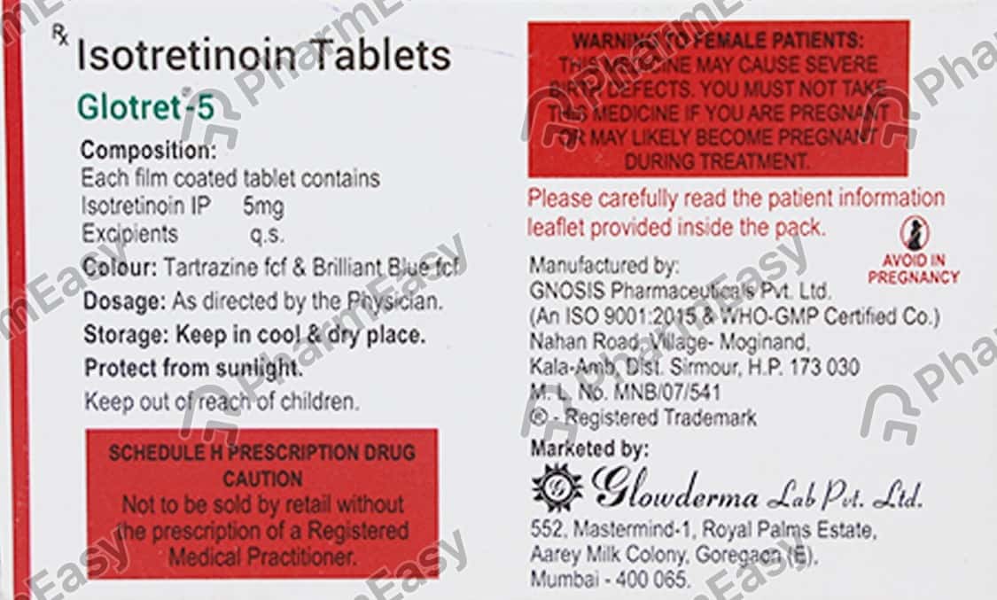 Glotret 5 MG Tablet (10): Uses, Side Effects, Price & Dosage | PharmEasy