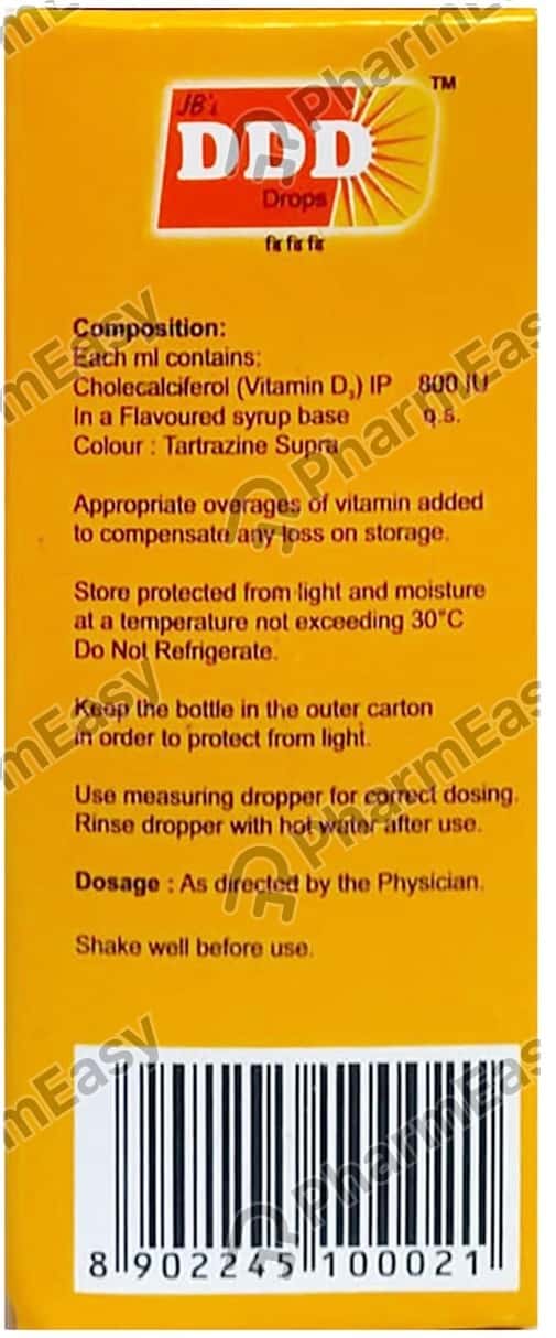 Ddd 800 IU Oral Drop (15): Uses, Side Effects, Price & Dosage | PharmEasy