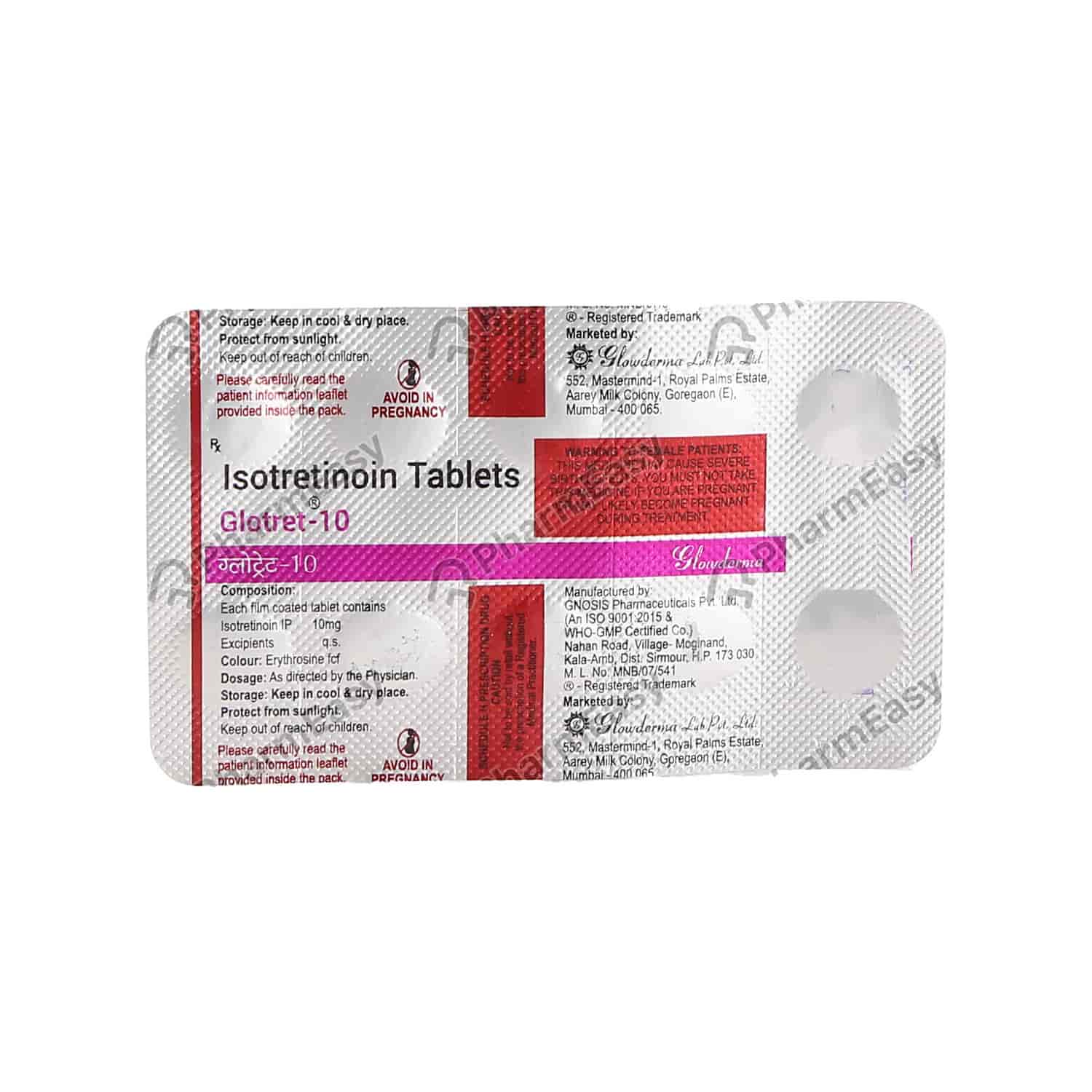 Glotret 10mg Tab 10'S - Uses, Side Effects, Dosage, Composition & Price ...