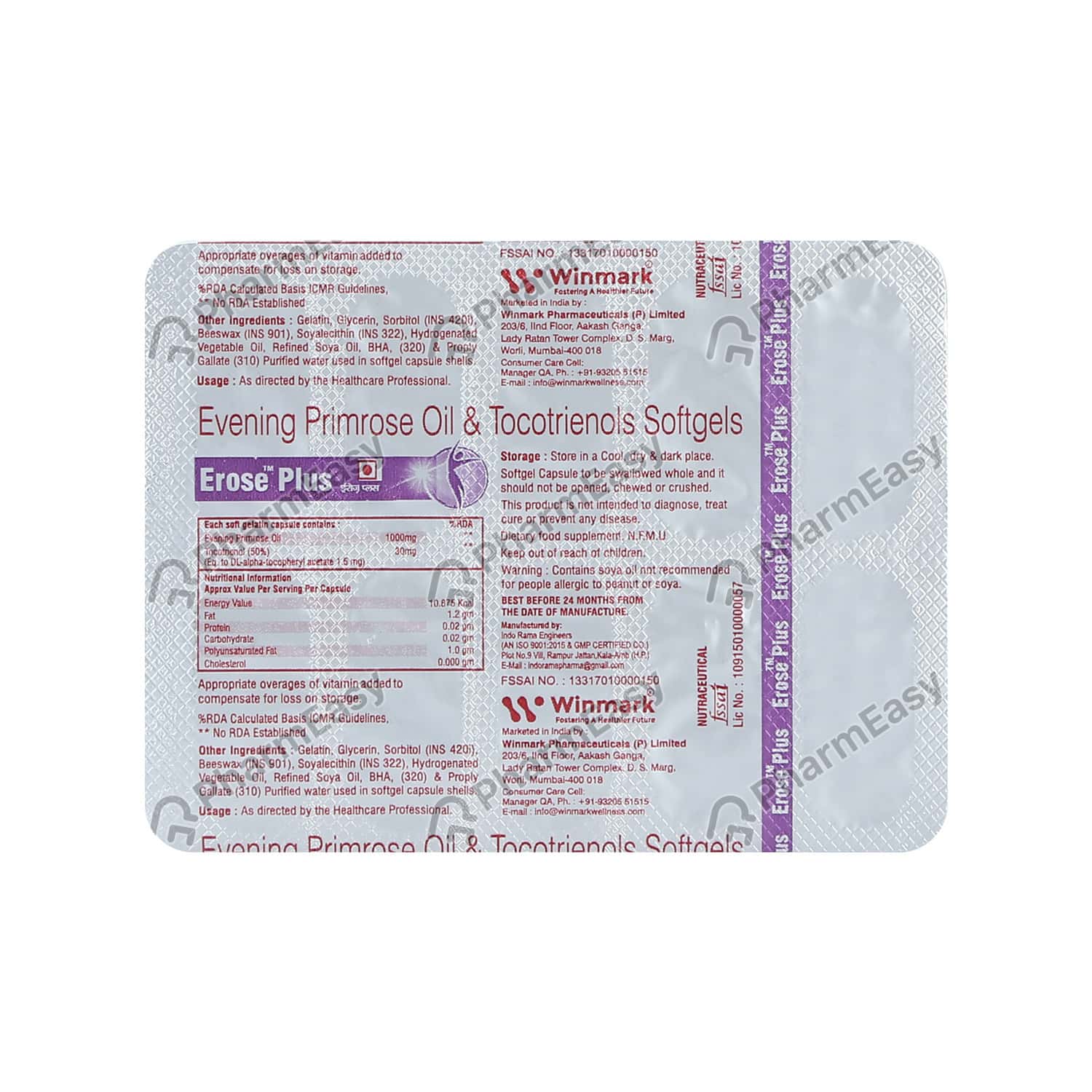 Buy E Rose Capsule (10) Online at Flat 18% OFF* | PharmEasy