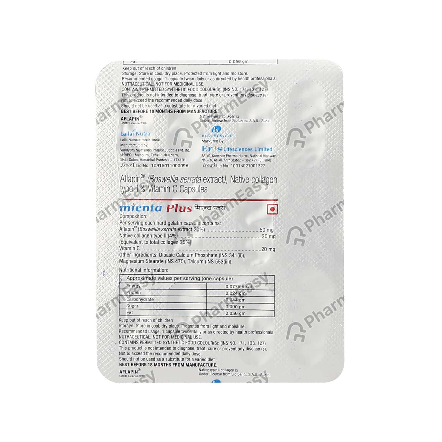 Buy Mienta Plus Cap 10'S Online at Flat 18% OFF* | PharmEasy