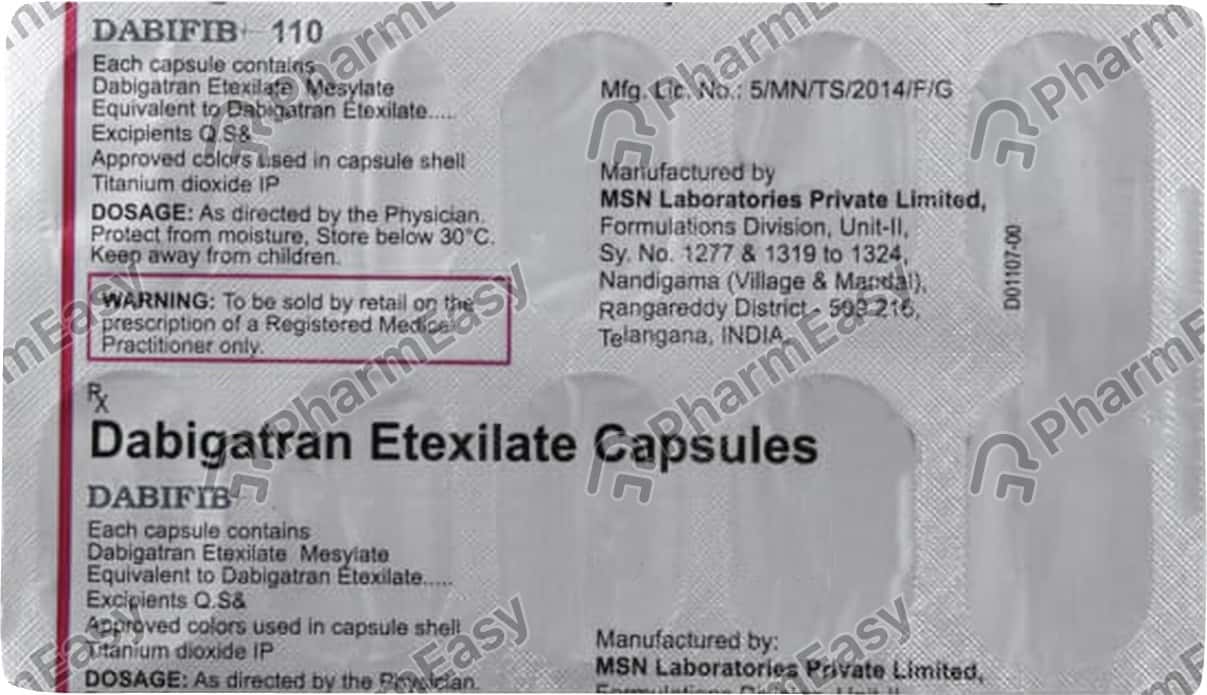 Dabifib 110 MG Capsule (10): Uses, Side Effects, Price & Dosage | PharmEasy