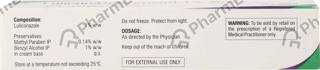 Lulirx 1 %W/W Cream (50): Uses, Side Effects, Price & Dosage | PharmEasy