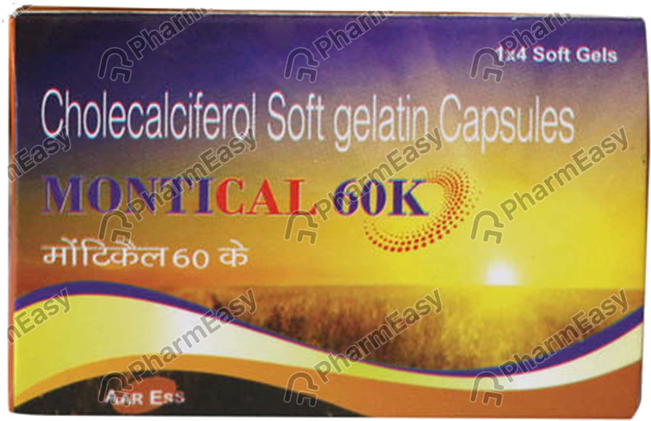 Buy Montical 60000 IU Capsule (4) Online at Flat 15% OFF | PharmEasy
