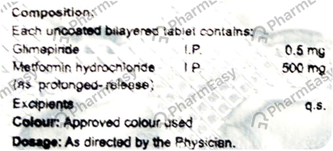 Hmet G 0.5mg Strip Of 10 Tablets: Uses, Side Effects, Price & Dosage | PharmEasy