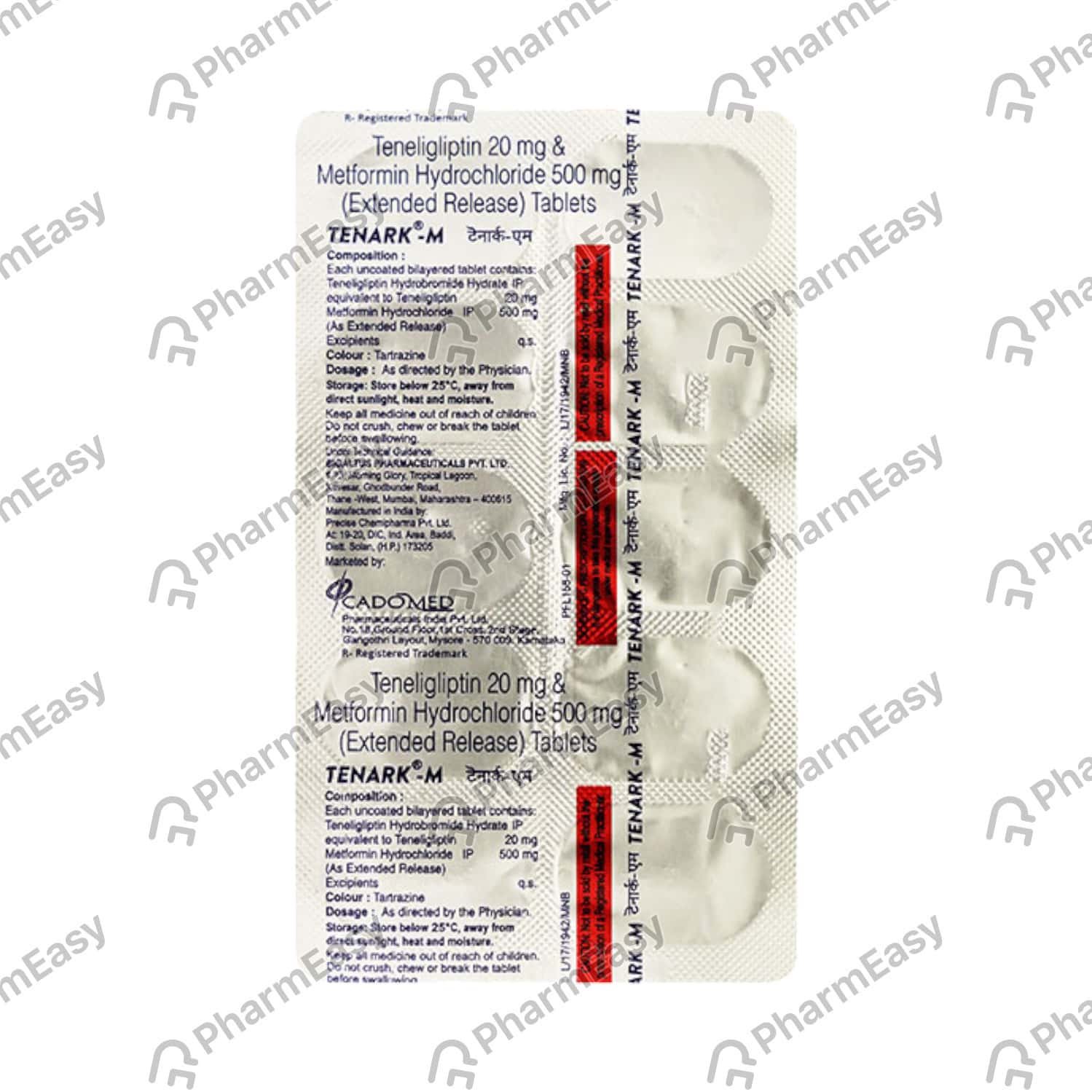 Tenark M Strip Of 10 Tablets: Uses, Side Effects, Price & Dosage ...