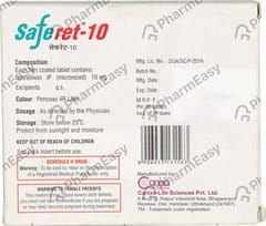 Saferet 10 MG Tablet (30): Uses, Side Effects, Price & Dosage | PharmEasy