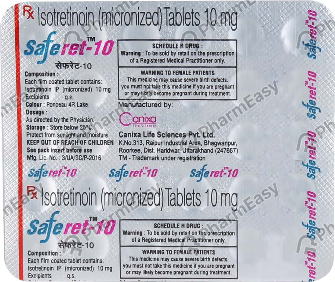 Saferet 10 MG Tablet (30): Uses, Side Effects, Price & Dosage | PharmEasy
