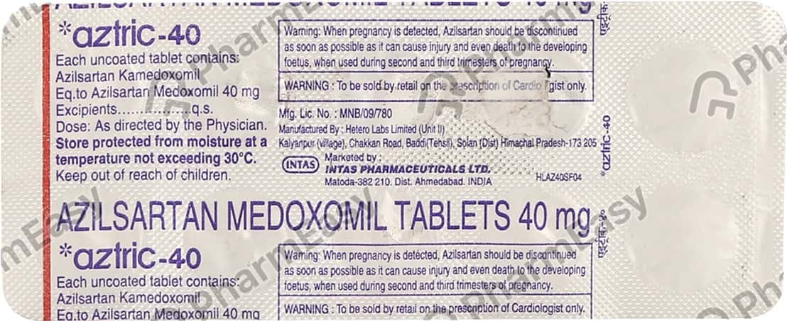 Azitric 40 MG Tablet (10): Uses, Side Effects, Price, Dosage ...