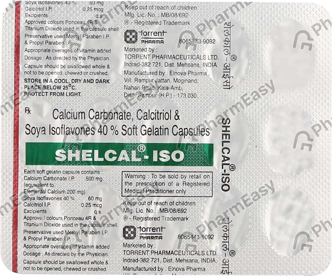Buy Shelcal Iso Strip Of 15 Capsules Online at Flat 15% OFF | PharmEasy