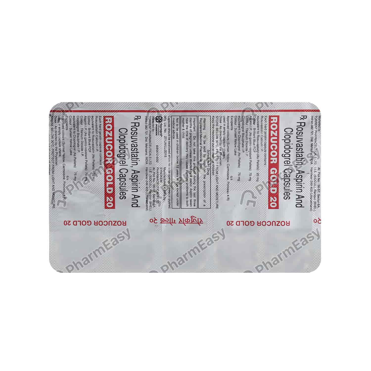 Buy Rozucor Gold 20mg Strip Of 10 Capsules Online at Flat 18% OFF ...